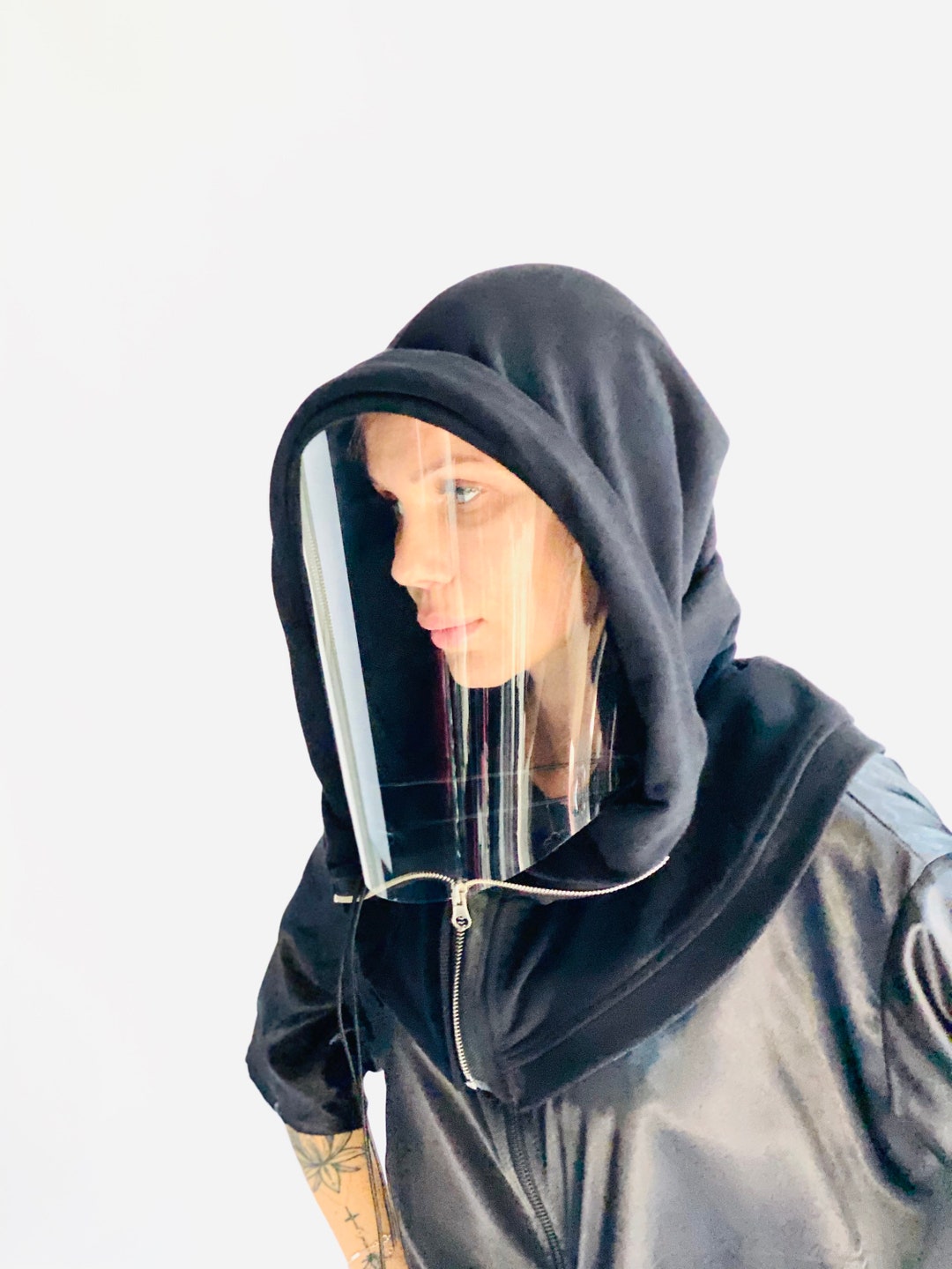 Hooded Face Shield Reusable, Shield Mask ,anti Fog Adults, Face Hood ...