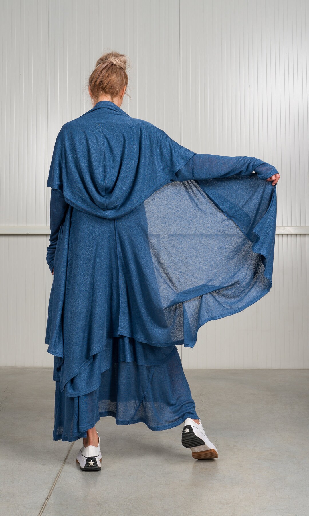 Rich Drapes Linen Knit Cardigan A92189 - Etsy