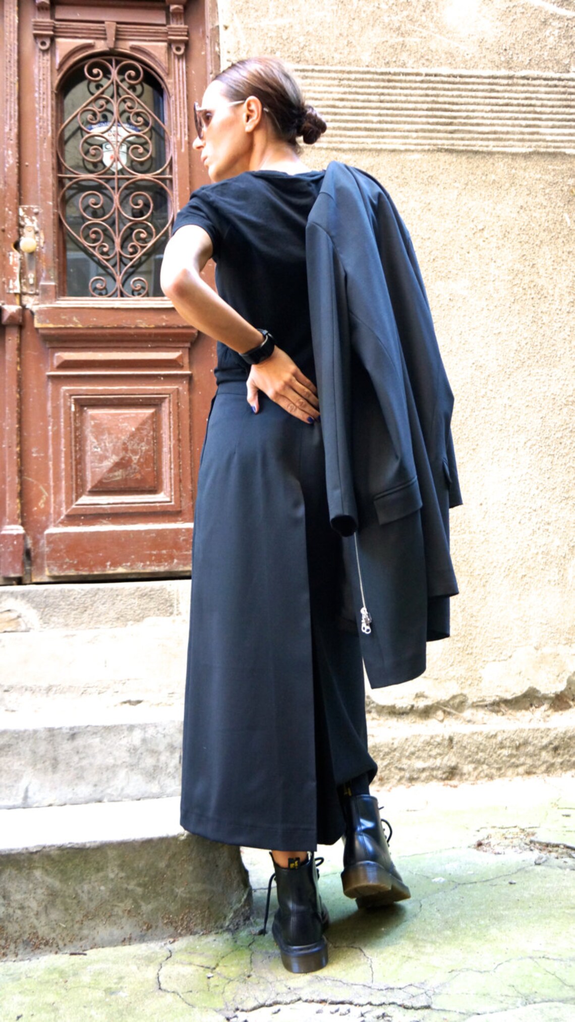 NEW Cold Wool Wide Leg 7/8 Pants / Extravagant High Waist - Etsy