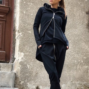 NEW Collection Black Zipper Blazer / Spring Summer Coat / Extravagant ...