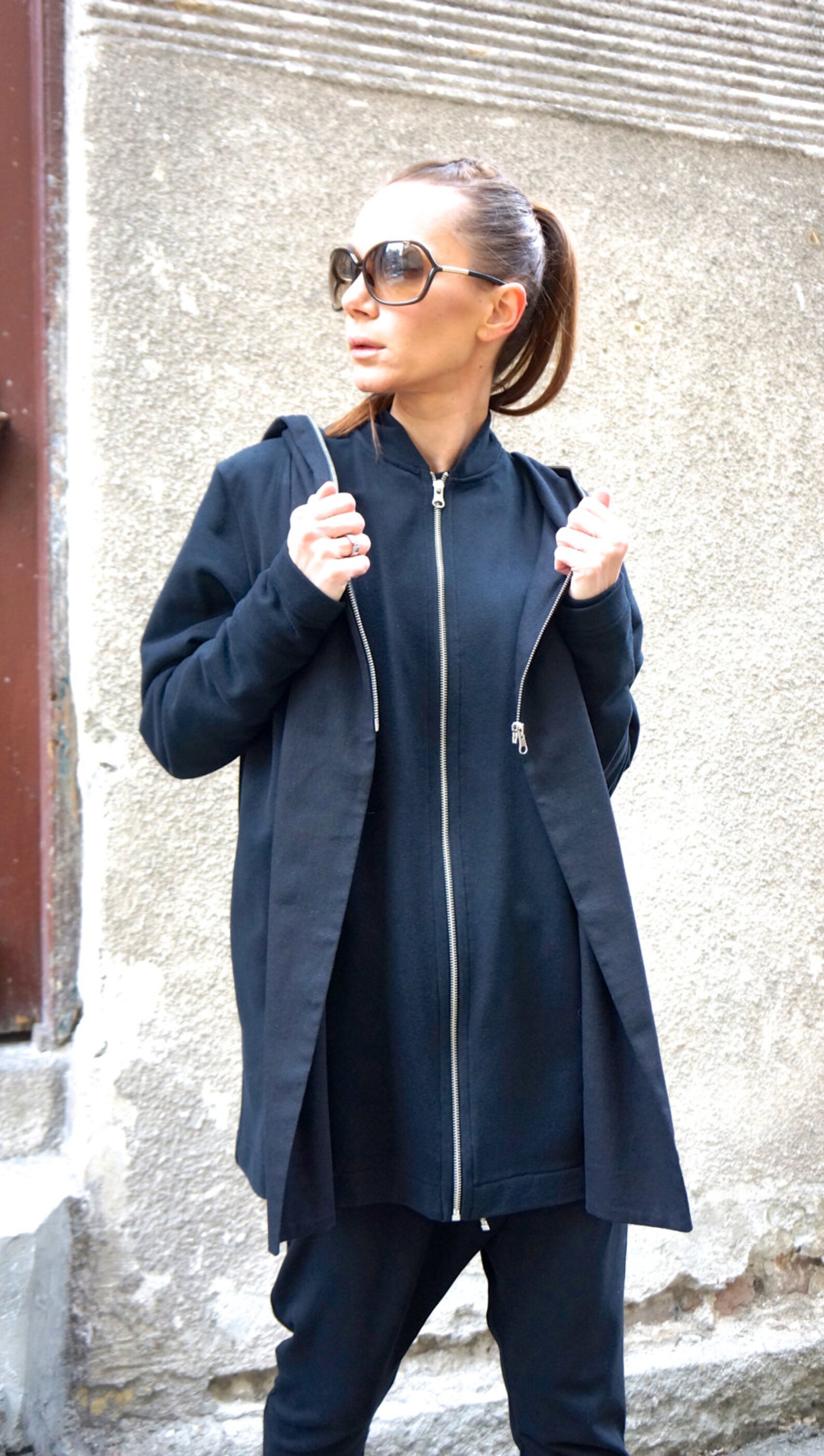 NEW Collection Double Zipper Blazer / Cotton Hooded Coat - Etsy