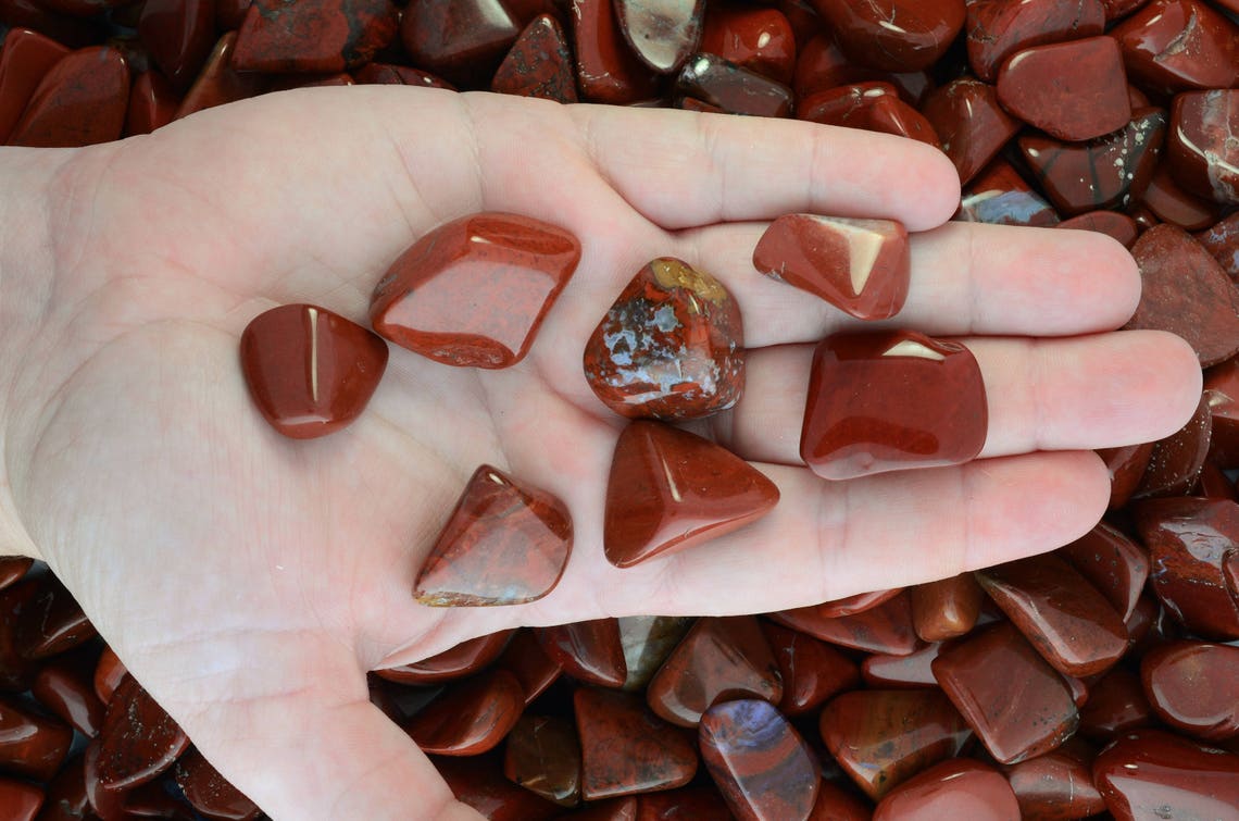 Fantasia: 1 Lb Tumbled Red Chestnut Jasper Stones From Madagascar ...