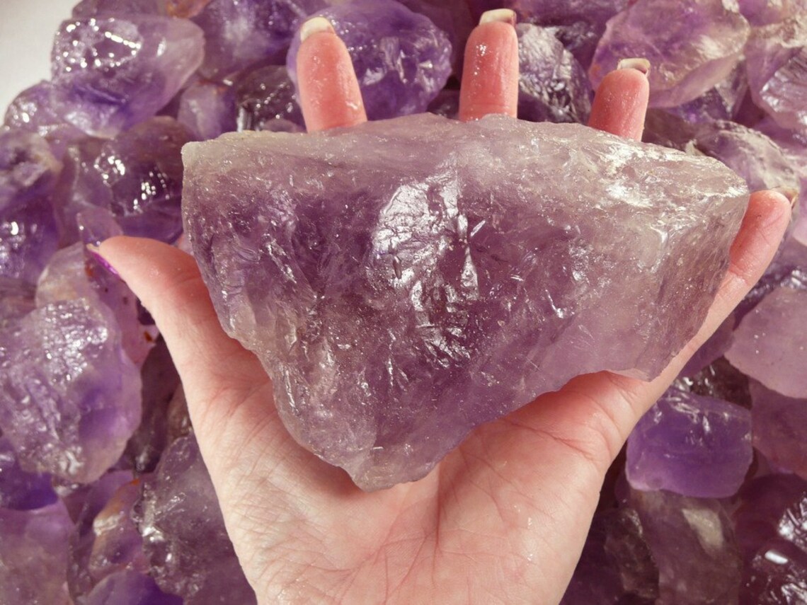Fantasia Materials: 1 Lb Amethyst Large Chunk Mine Run Rough - Etsy