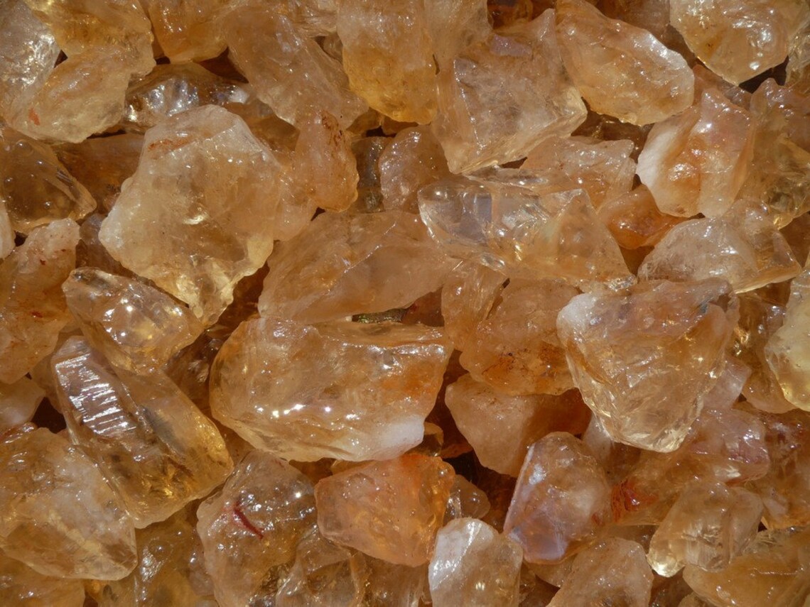 Fantasia Materials: 1 Lb Citrine Mine Run Rough From Brazil - Etsy