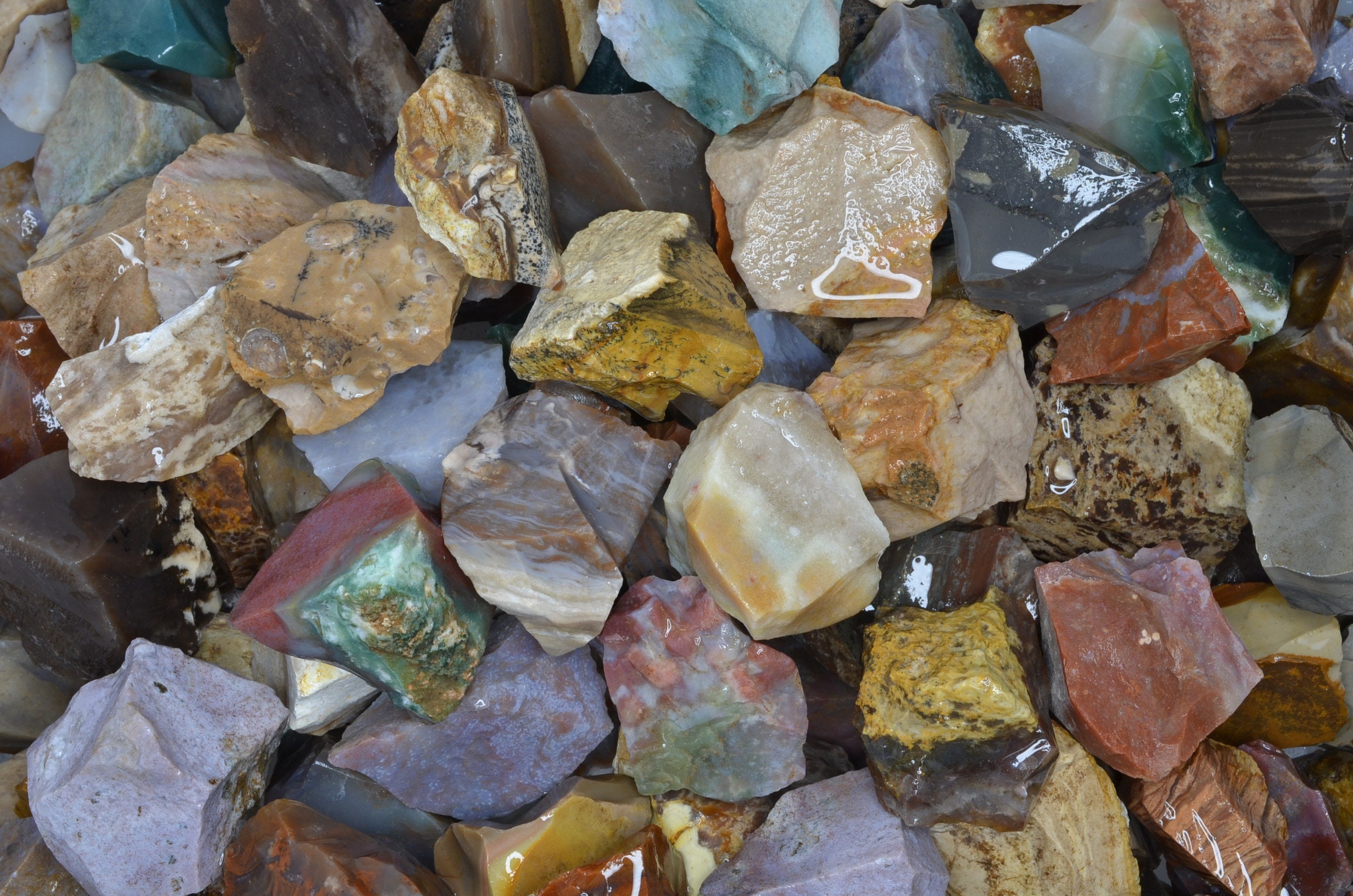 Fantasia Materials: 3 Lbs of Assorted Types of Jasper Rough Stones From ...