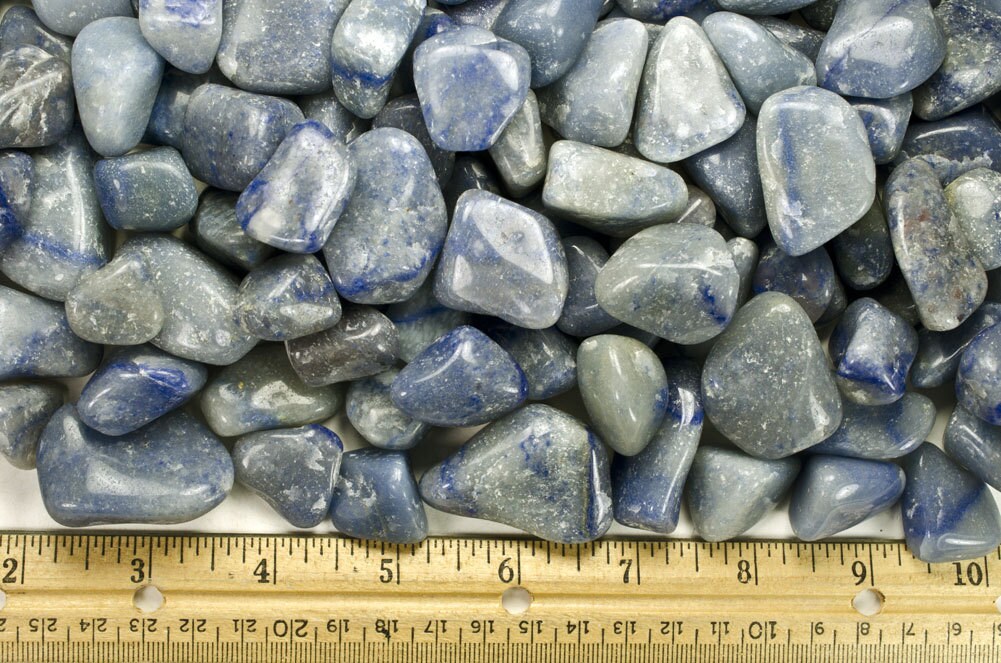 Fantasia Materials: 1 lb Tumbled Blue Quartz A | Etsy