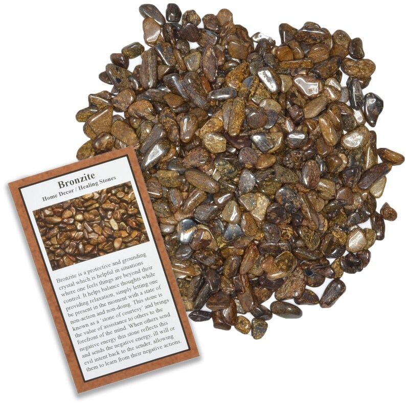 Fantasia Materials: 2 Lbs Tumbled Bronzite Chip Stones With ID - Etsy