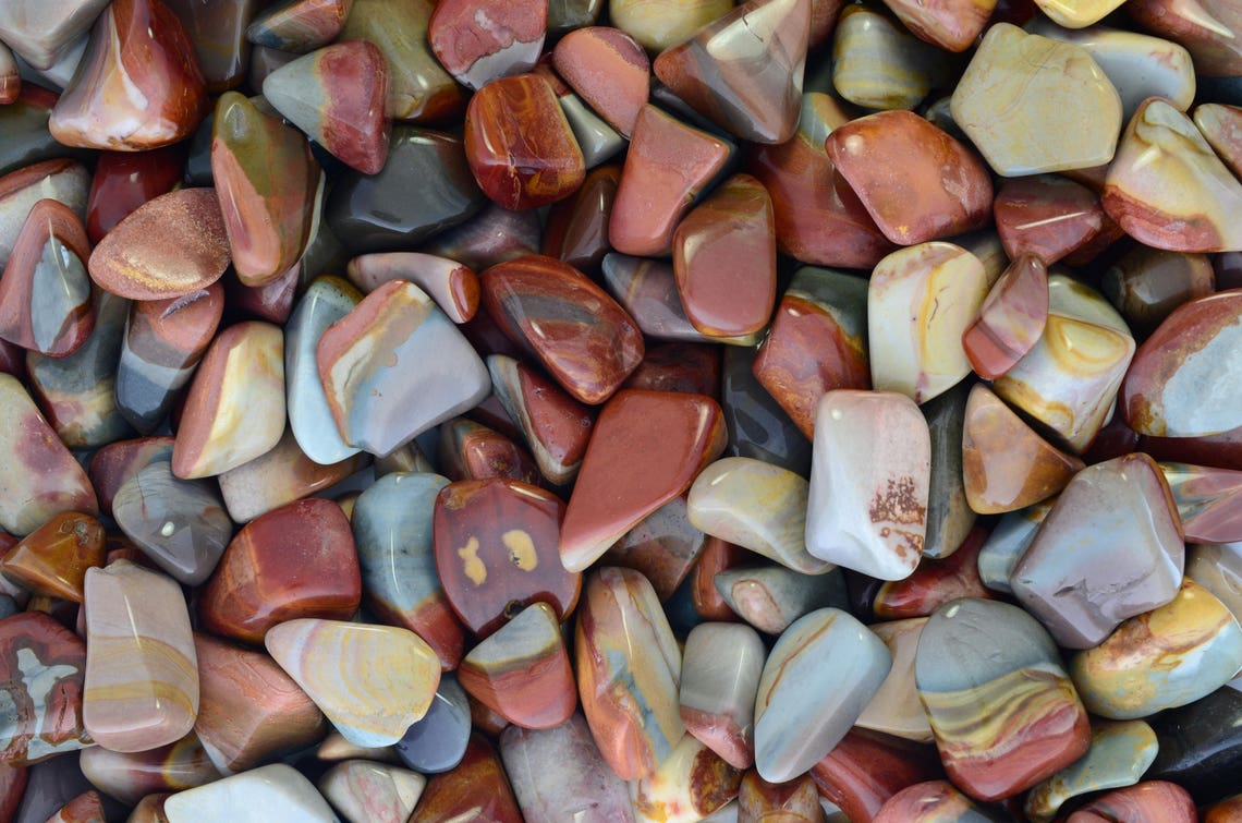 Fantasia: 1 Lb Tumbled Desert / Polychrome Jasper Stones From ...