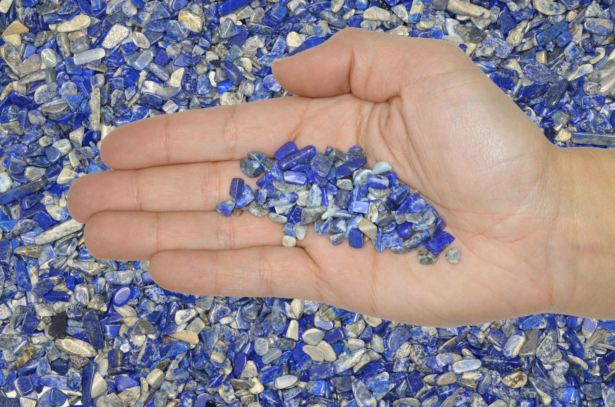 Fantasia Materials: 1 Lb of Tumbled Lapis Lazuli Chip Size | Etsy