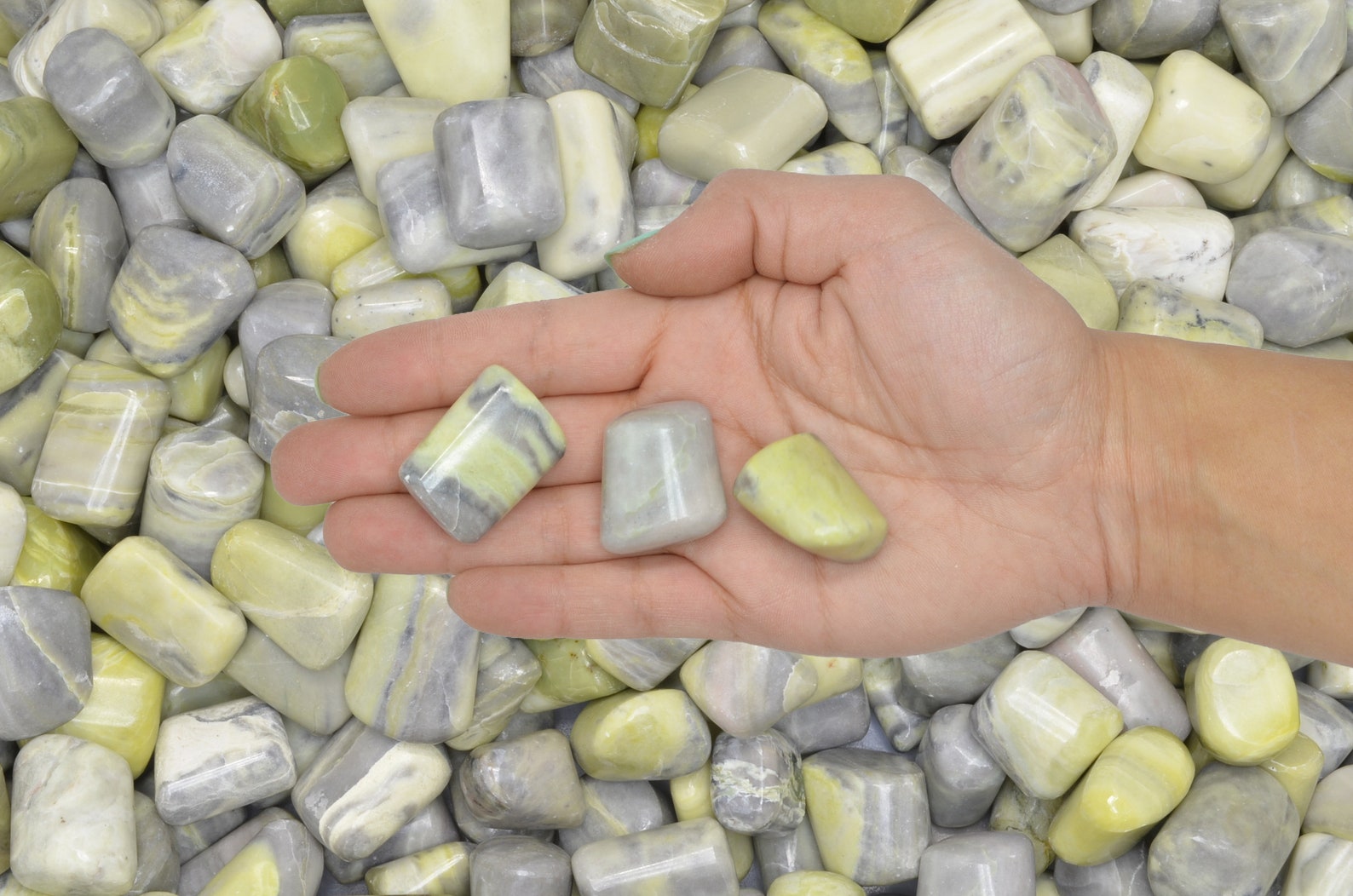 Fantasia Materials: 12 Pcs Rare Tumbled Infinite Stones From India ...