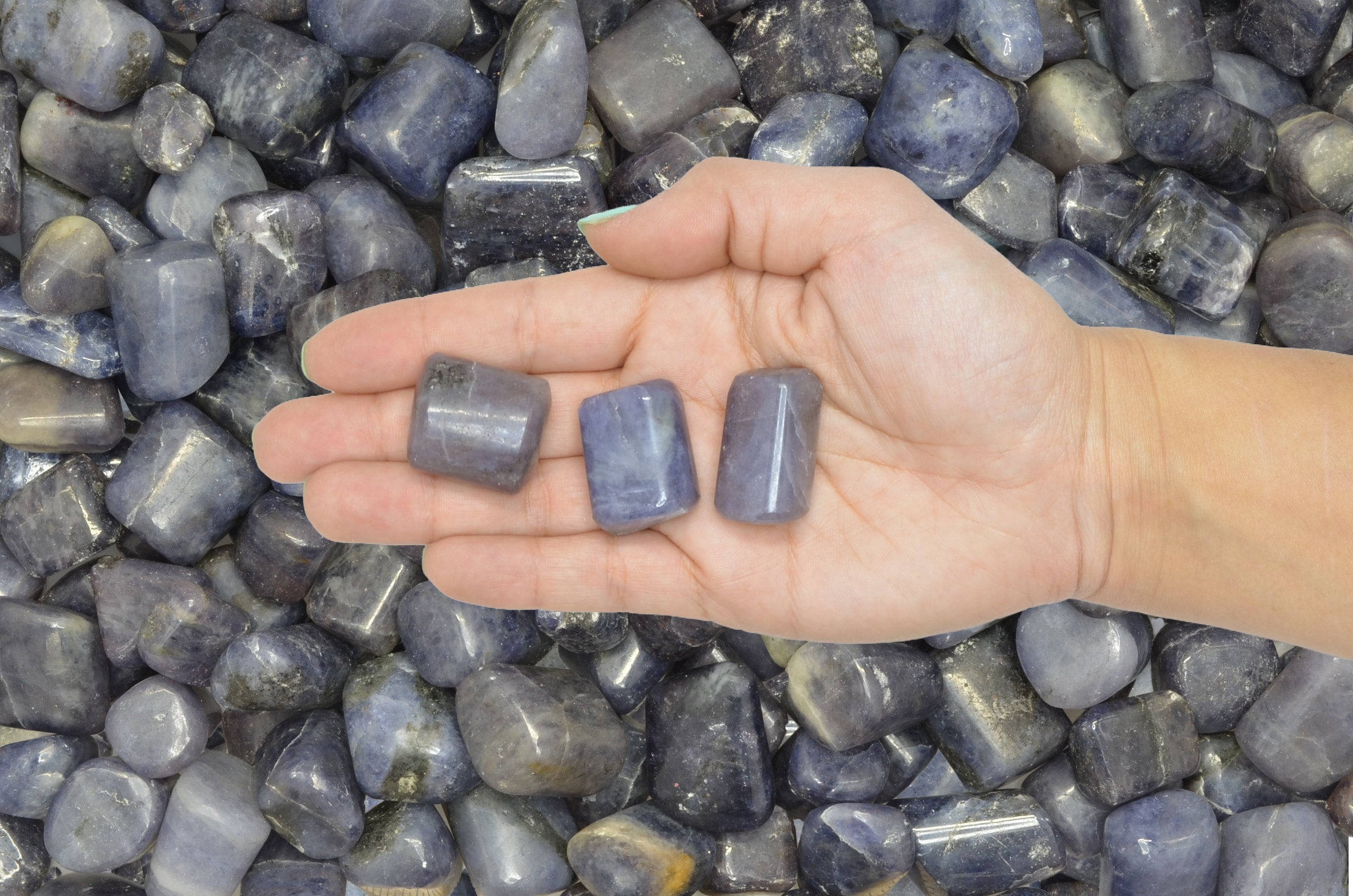Fantasia Materials: 1 Lb Tumbled Iolite Stones From India - Every Piece ...