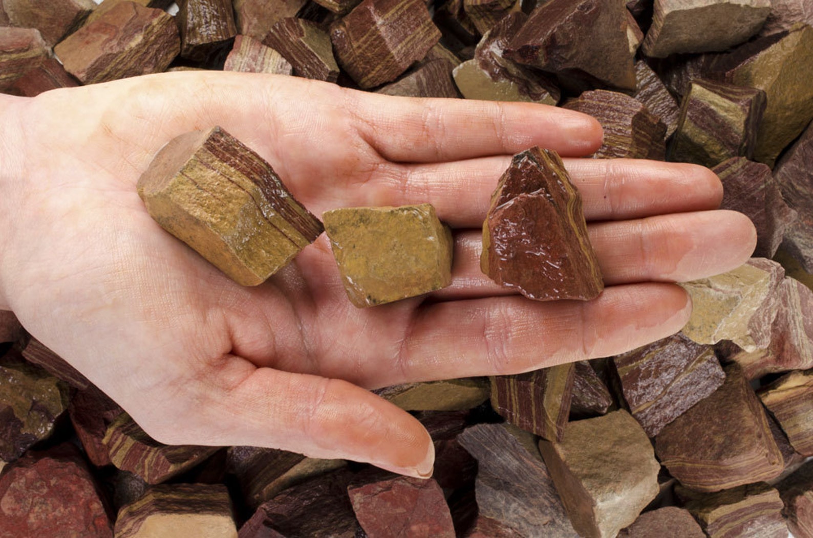 Fantasia Materials: 1 Lb Brown Stripe Jasper Rough - Raw Natural ...