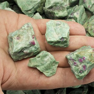 Fantasia Materials: 1 Lb Ruby Zoisite Rough - Raw Natural Crystals for Tumbling, Wrapping ...
