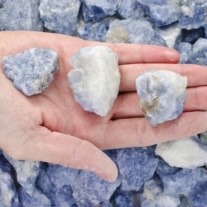 Fantasia Materials: 1 Lb Blue Calcite Rough Stones From Madagascar Raw ...