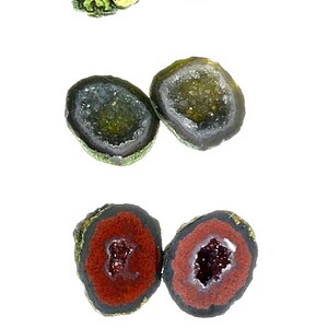 Fantasia Materials: 1 Pair of Mexican Tabasco Geodes With Druzy Quartz ...