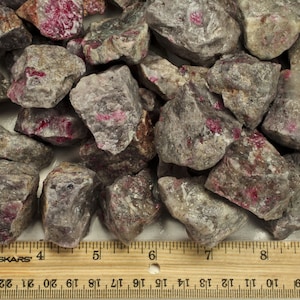 Fantasia Materials: 1 Lb Ruby in Quartz Rough - Raw Natural Crystals ...