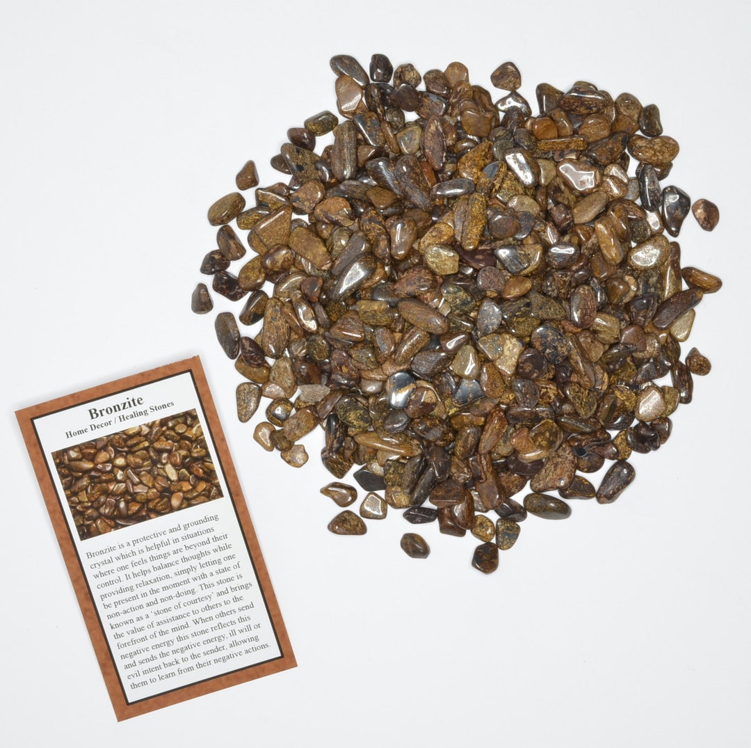 Fantasia Materials: 2 Lbs Tumbled Bronzite Chip Stones With ID - Etsy