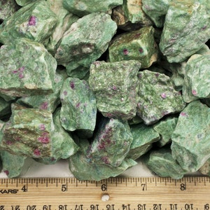 Fantasia Materials: 1 Lb Ruby Zoisite Rough Raw Natural Crystals for Tumbling, Wrapping ...