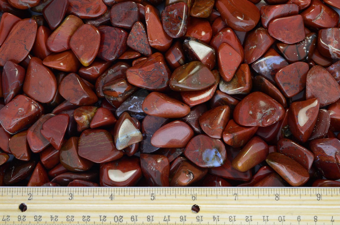 Fantasia: 1 Lb Tumbled Red Chestnut Jasper Stones From Madagascar ...