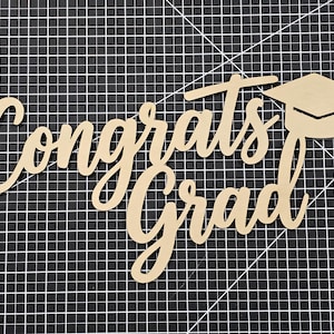 Congrats Grad Sign, Graduation Party Sign, Custom Wooden Backdrop Sign ...
