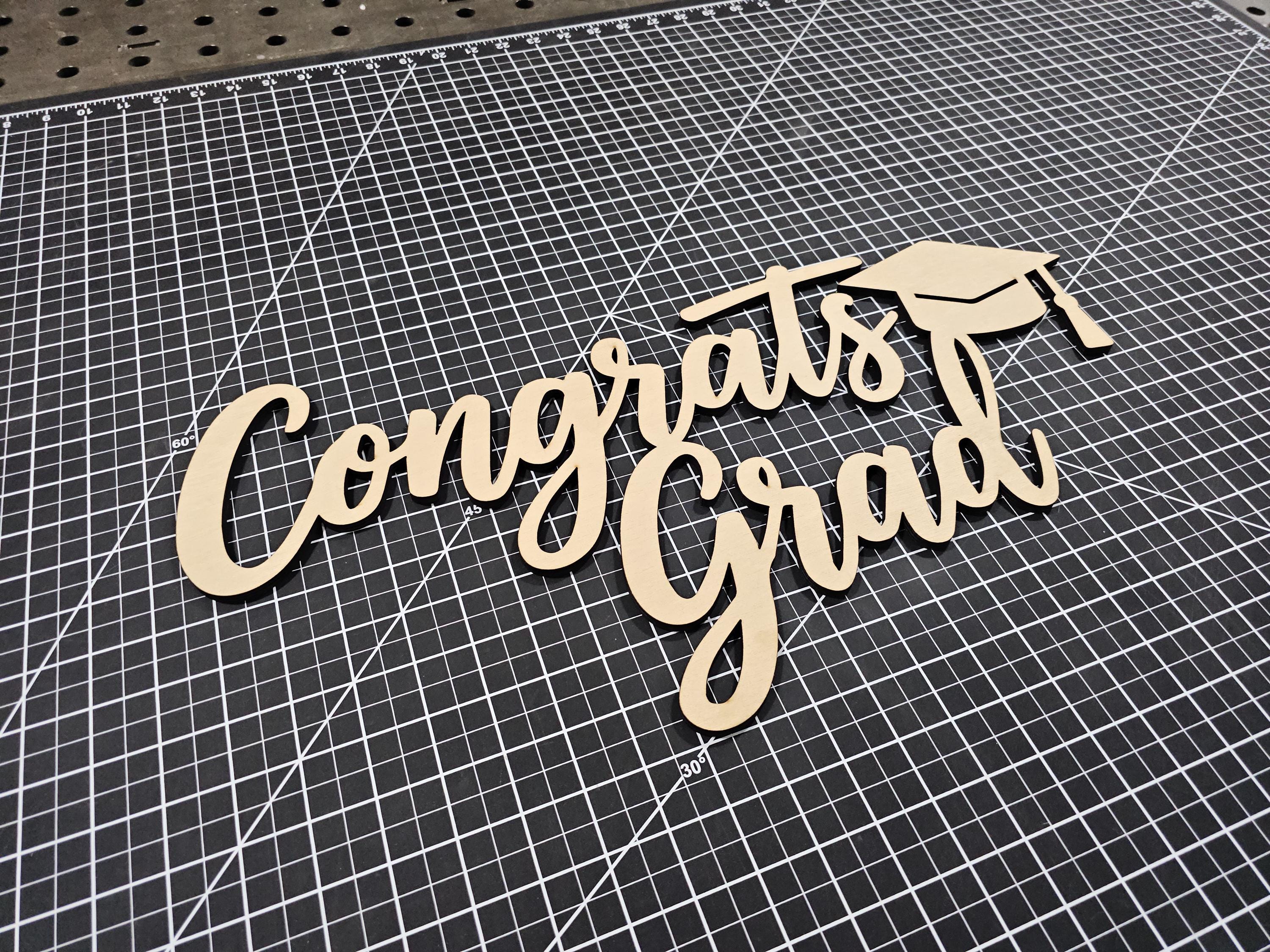 Congrats Grad Sign, Graduation Party Sign, Custom Wooden Backdrop Sign ...