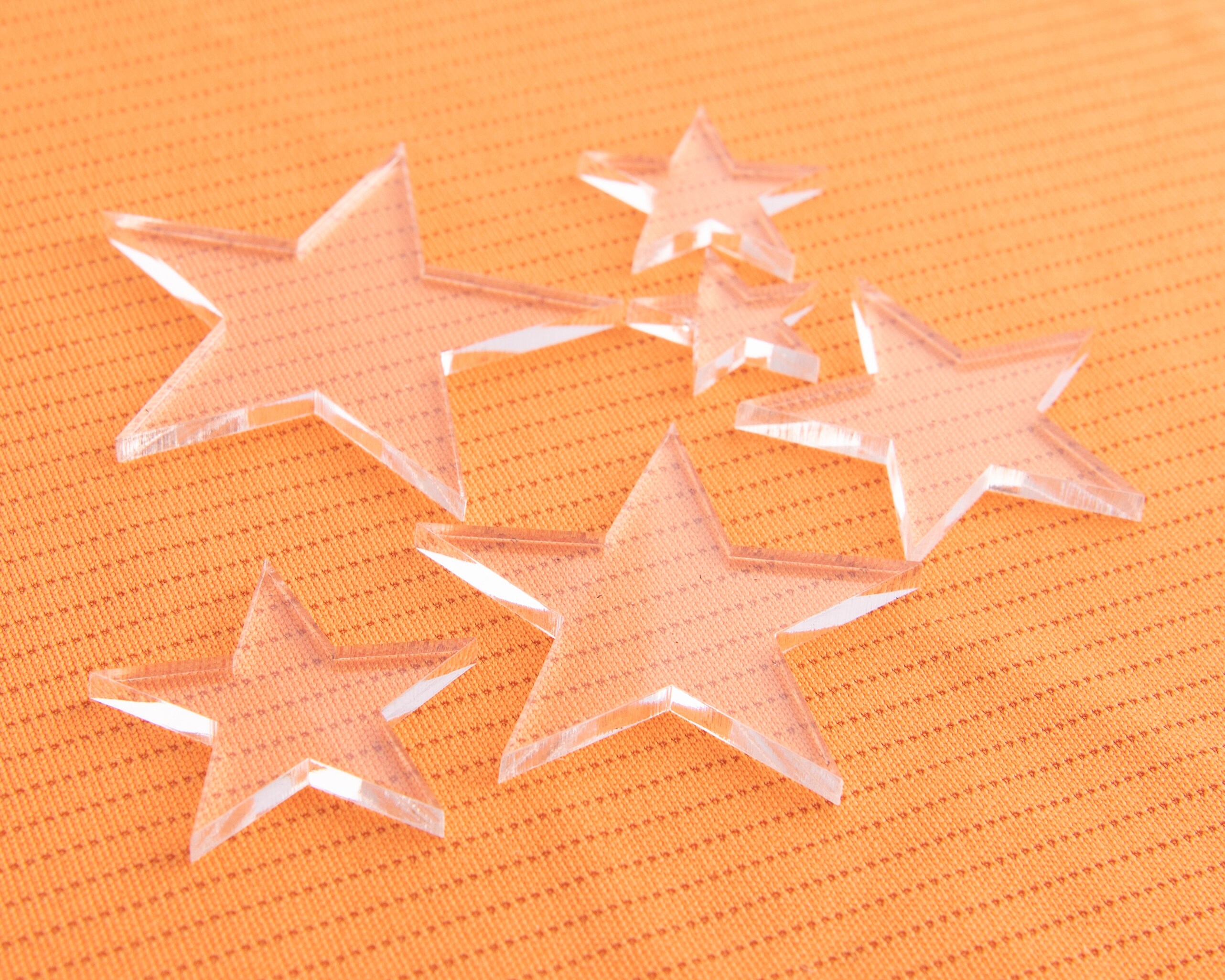 50 Clear Acrylic Stars, 1/8" Thick Stars - Etsy