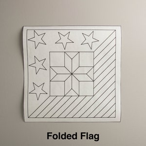 Folded Flag Paper Printed Barn Quilt Pattern (sizes) - Etsy