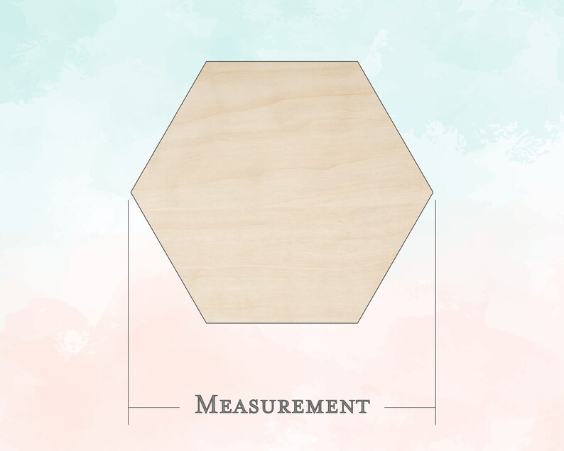 Wood Hexagon Shape Unfinished Wood Cutout Small Large | Etsy