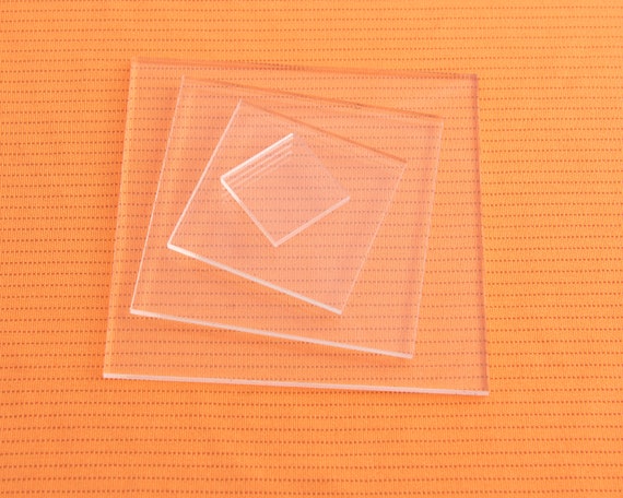 Clear Acrylic Plastic Squares sizes - Etsy