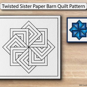 Twisted Sister Paper Printed Barn Quilt Pattern sizes - Etsy