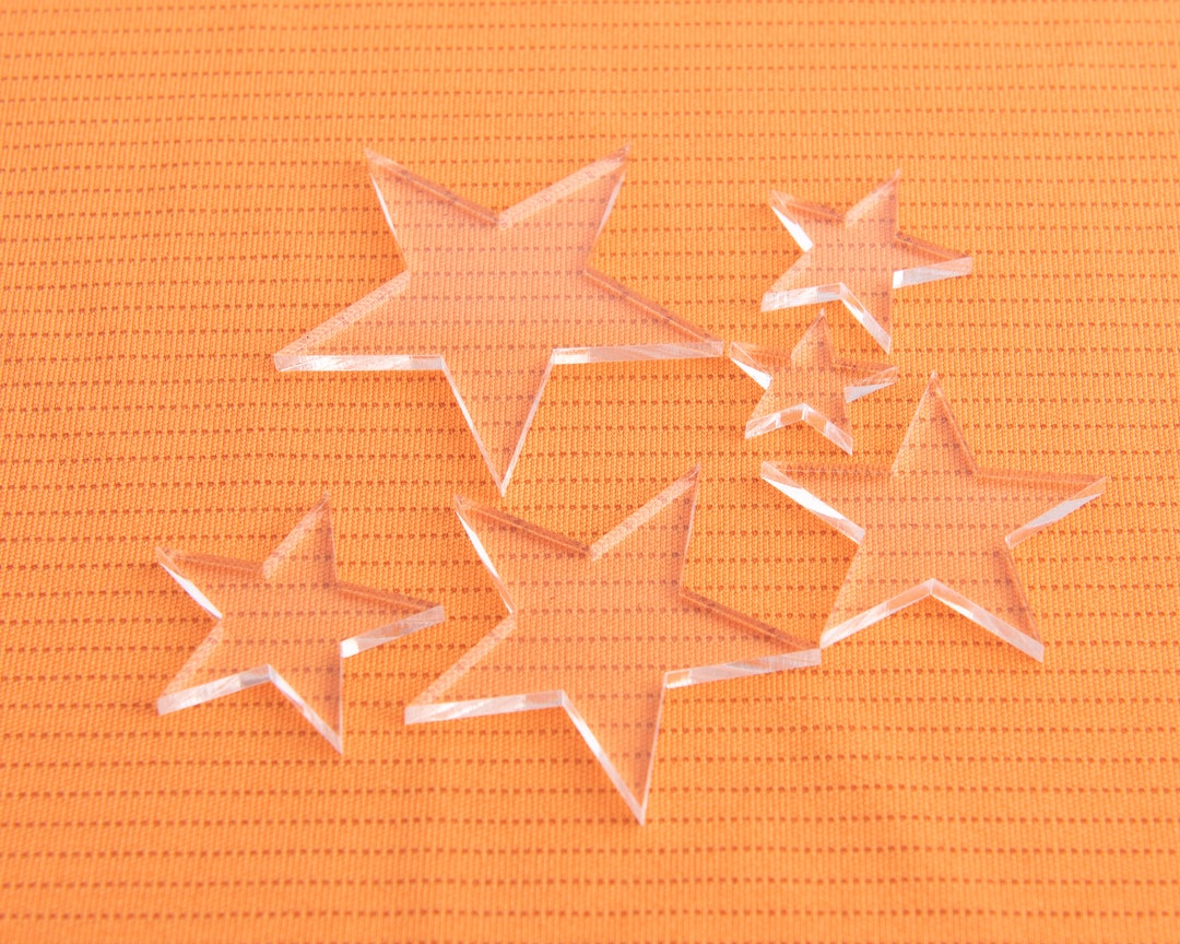 50 Clear Acrylic Stars, 1/8" Thick Stars - Etsy