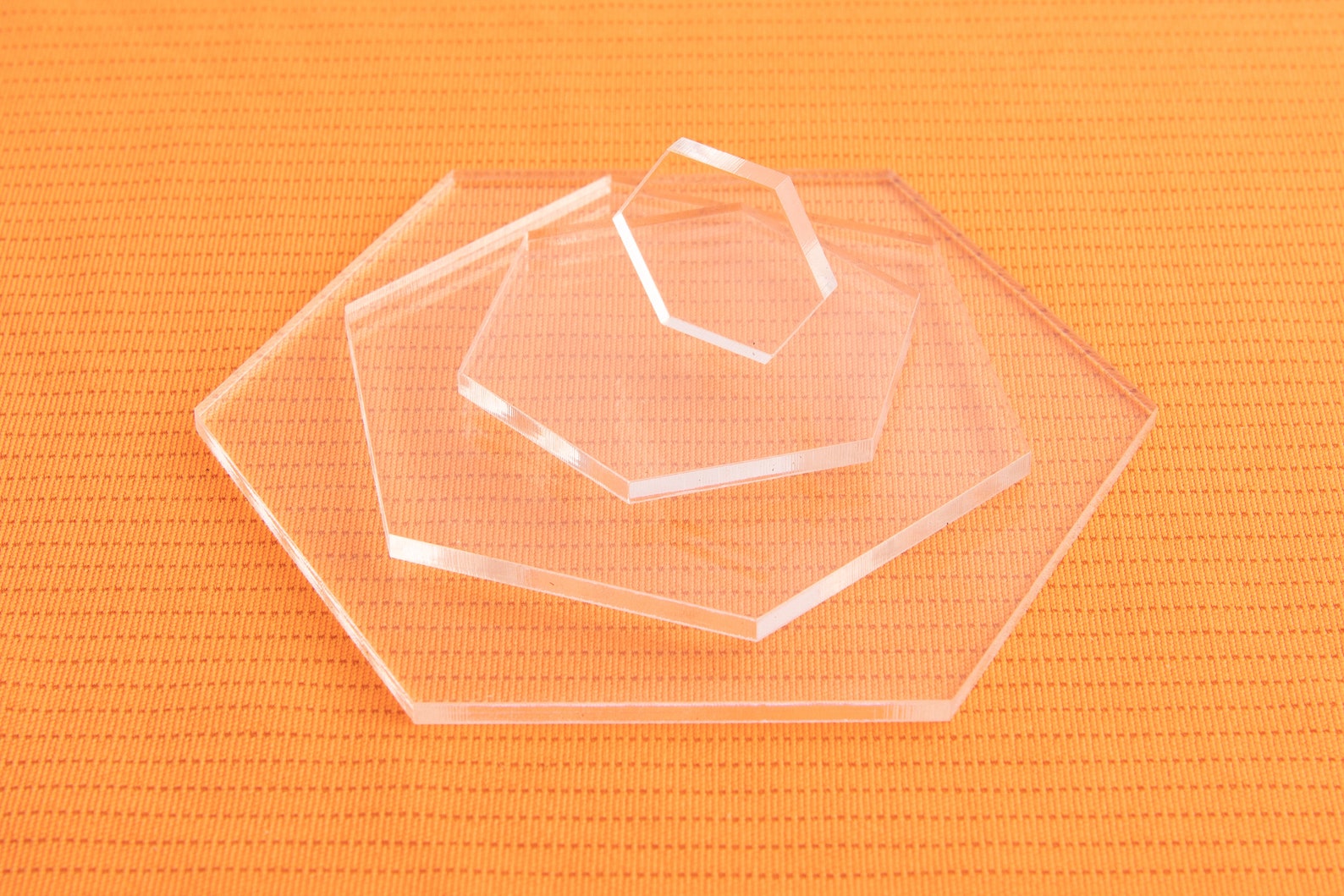 5 Clear Acrylic Hexagons (sizes) - Etsy