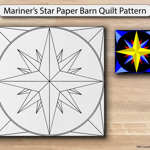 Mariners Compass Quilt Pattern - Etsy