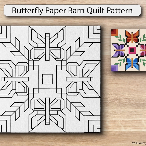 Butterfly Barn Quilt Pattern - Etsy