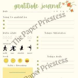Digital Download Gratitude Page and Notes Page - Etsy