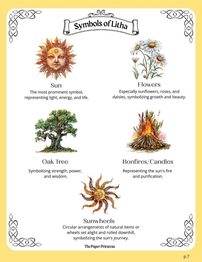 Litha Summer Solstice 2025 Handout for Ceremony or Grimoire - Etsy
