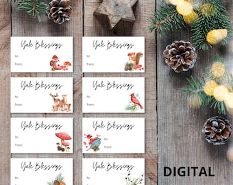 Yule Gift Tags Printable Pagan Wiccan Christmas Tags Yuletide Winter ...