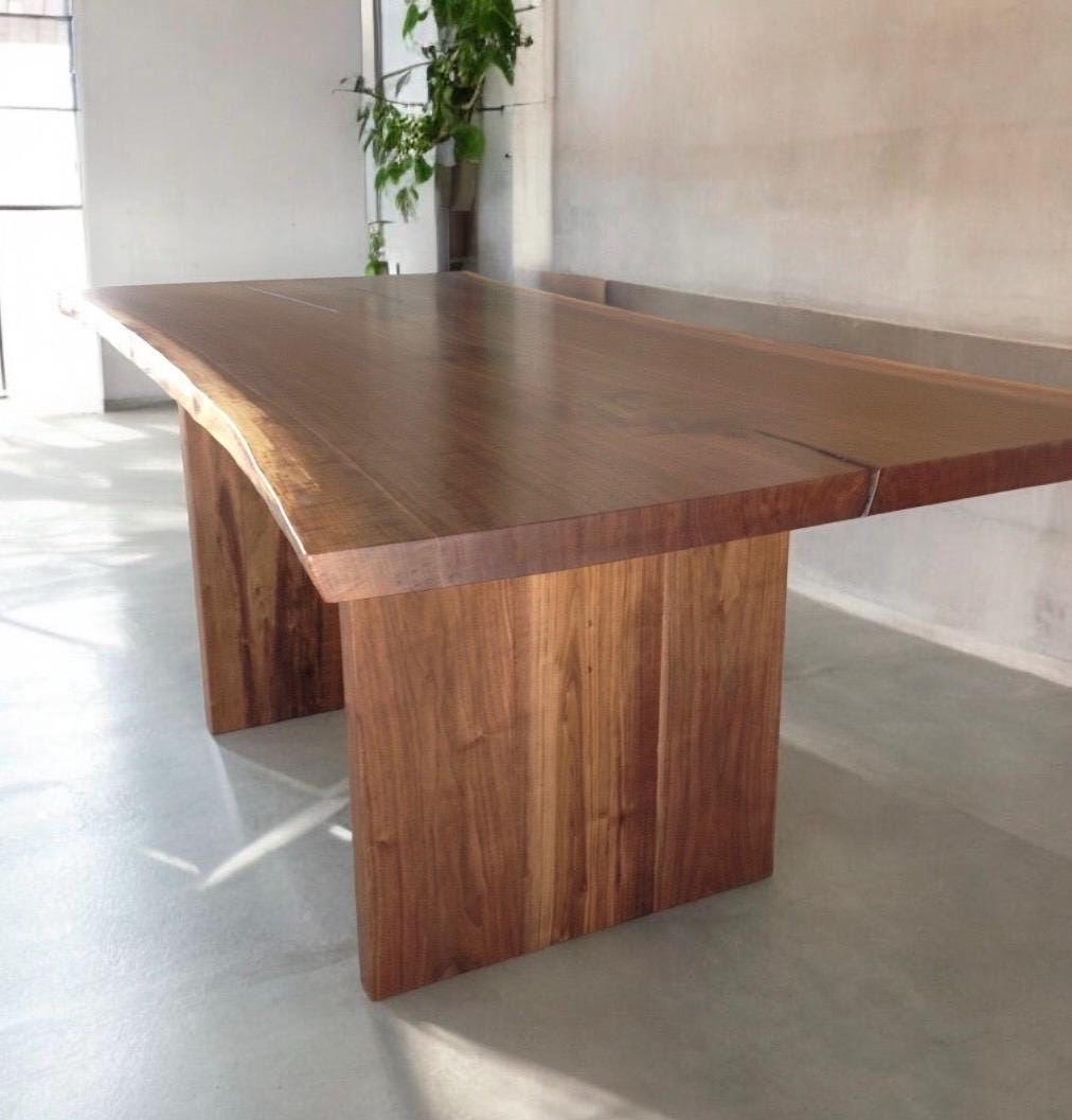 Live Edge Wood Slab Dining Table, Natural Edge Dining Table, Dining ...