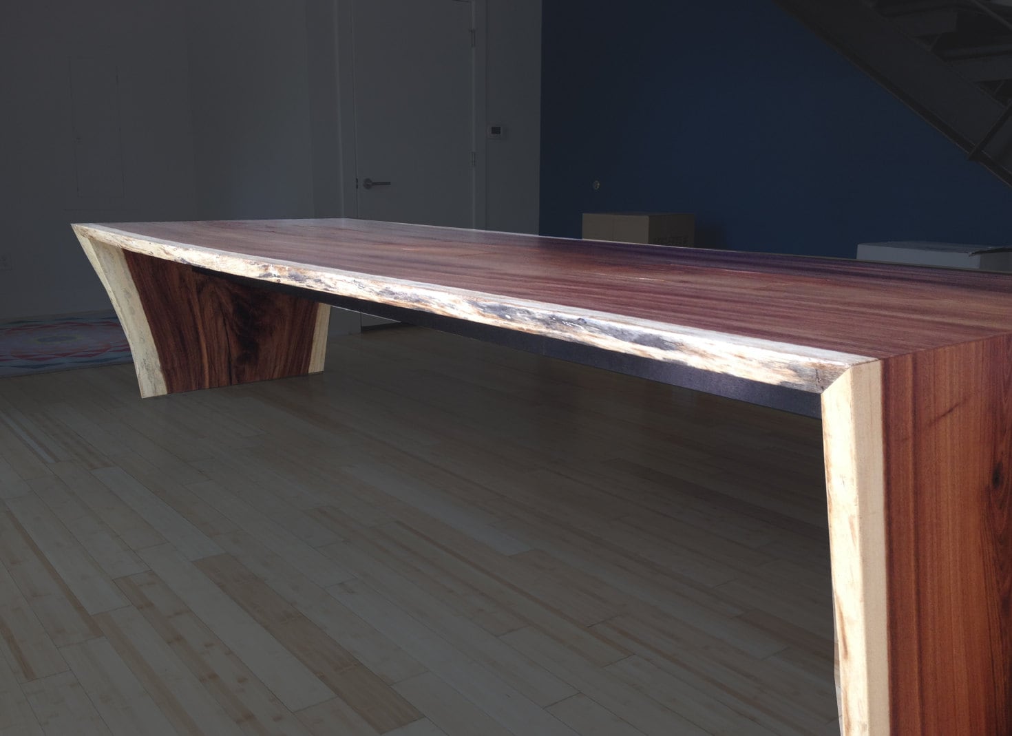 Live Edge Wood Conference Table, Waterfall Design - Etsy