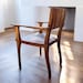 Modern Walnut Desk Chair With Armrests - Handmade - Etsy