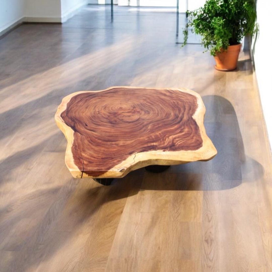 Round Coffee Table, Curved Coffee Table, Live Edge Coffee Table - Etsy