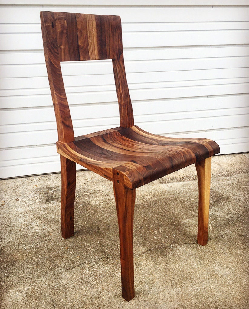 Modern Farmhouse Walnut Dining Chair - Etsy
