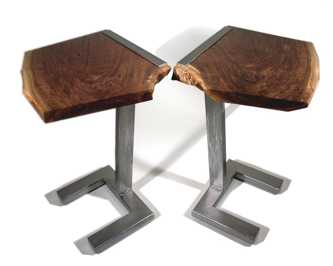End Tables Modern, End Tables Wood Slab, End Tables Wood and Steel - Etsy