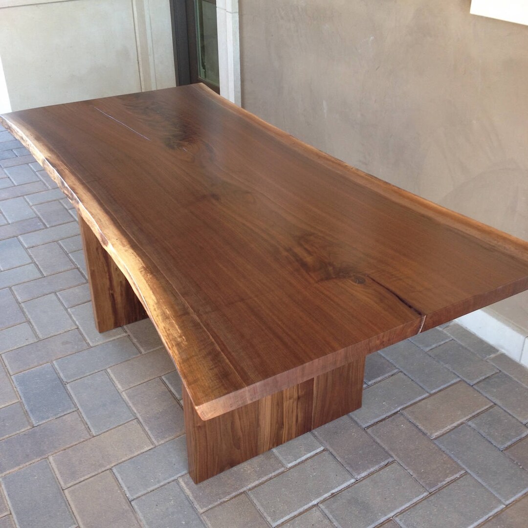 Live Edge Wood Slab Dining Table, Natural Edge Dining Table, Dining ...