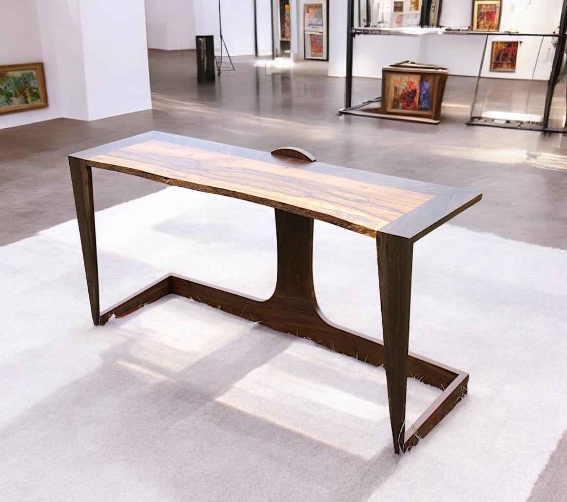 Walnut Entry Table, Mid-century Modern Hall Table - Etsy