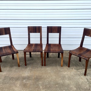 Modern Farmhouse Walnut Dining Chair - Etsy