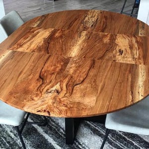 Round Dining Table, Extendable Round Dining Table, Maple Dining Table ...