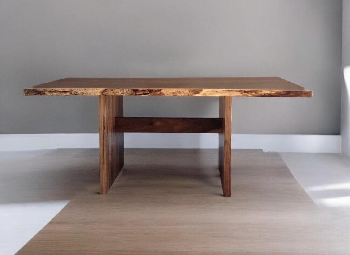 Live Edge Wood Slab Dining Table, Natural Edge Dining Table, Dining ...