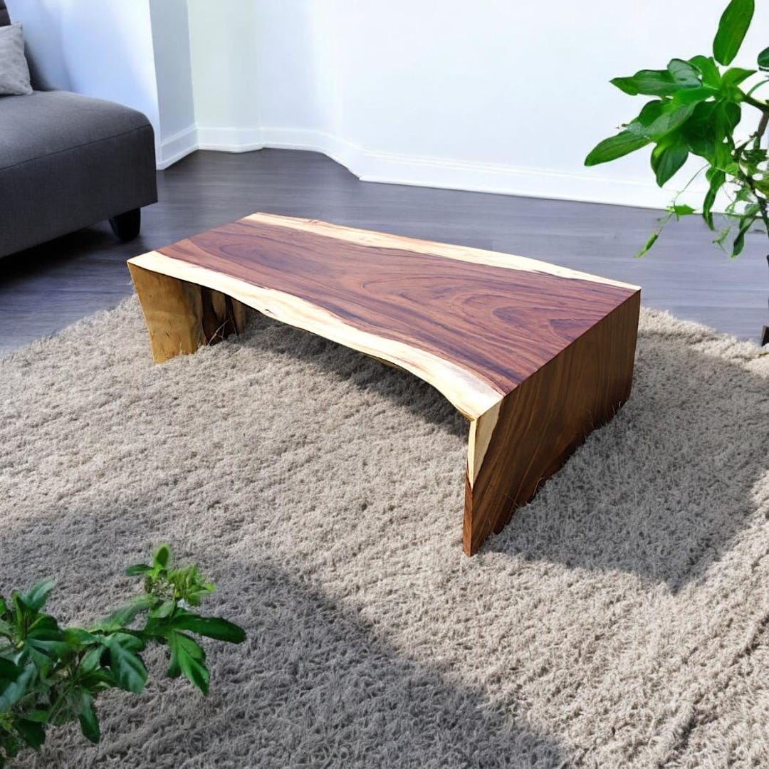Live Edge Waterfall Coffee Table - Etsy