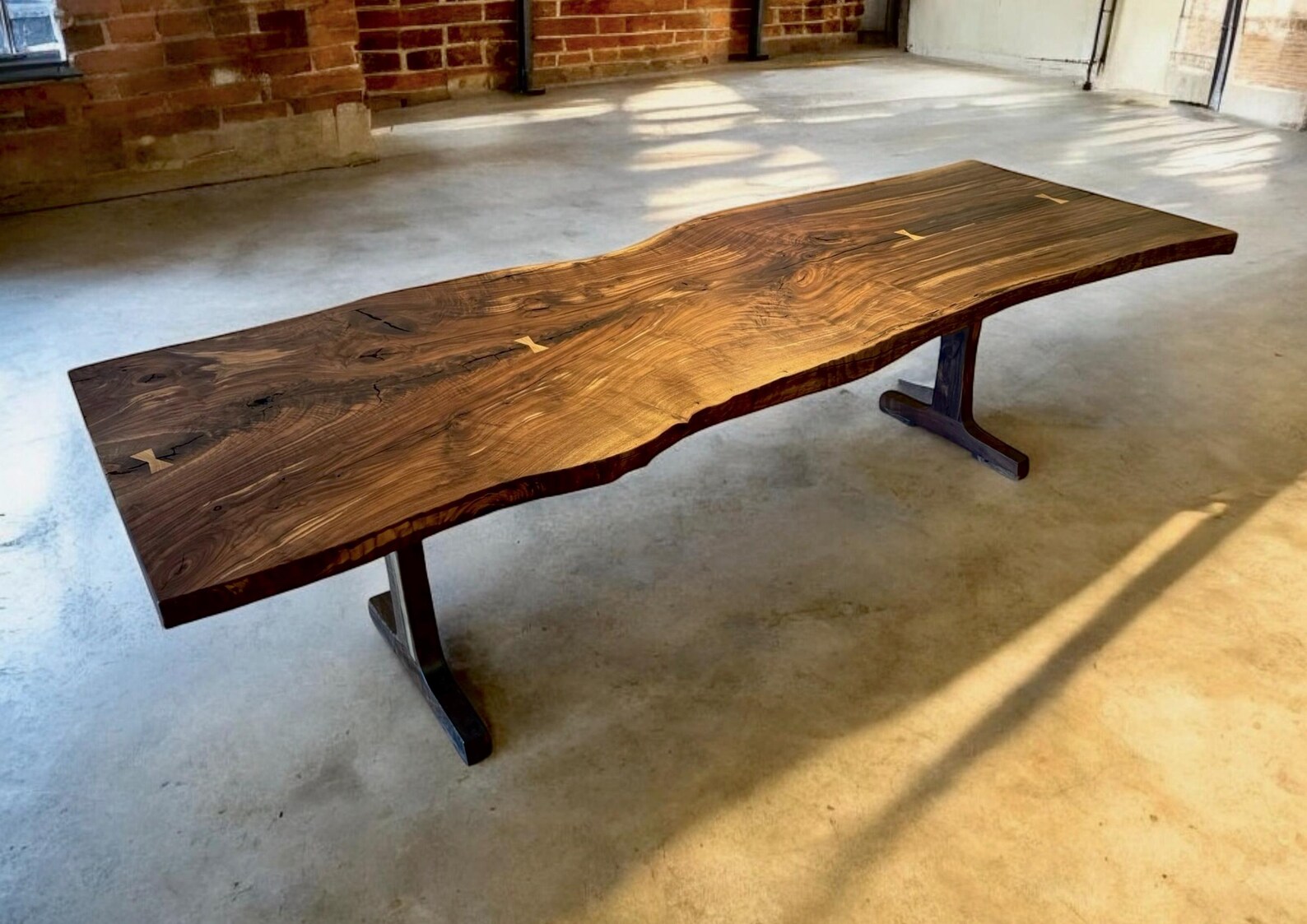 Dining Table Walnut, Live Edge Dining Table, Dining Table for 8 - Etsy